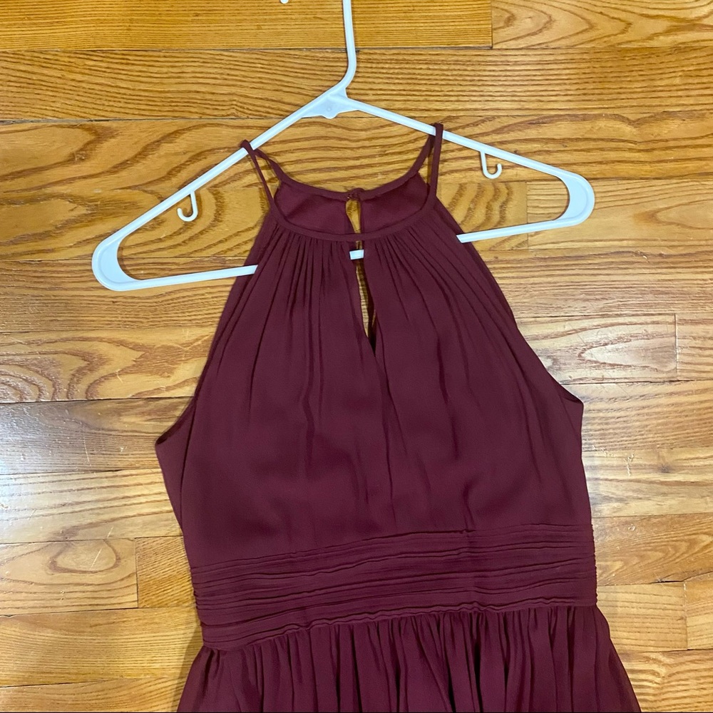 Burgundy/Maroon Keyhole Formal Gown Bill Levkoff - Gem
